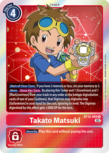 BT12-089 - Takato Matsuki - Rare – Collectors Company