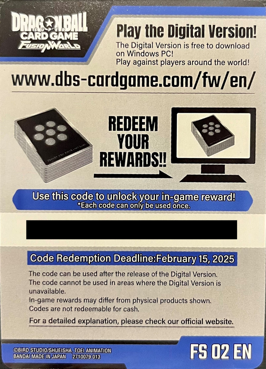 DBSCG Digital Version - FS02 Starter Deck Vegeta Code – Collectors Company