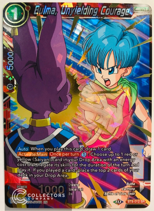 BT8-012 - Bulma, Unyielding Courage - Super Rare – Collectors Company