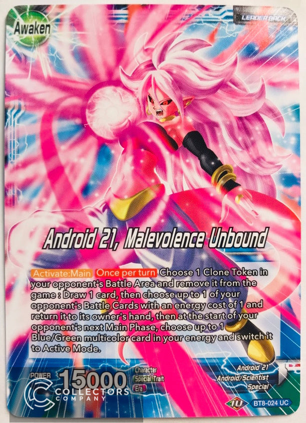 BT8-024 - Android 21, Malevolence Unbound - Leader - Uncommon – Collectors Company