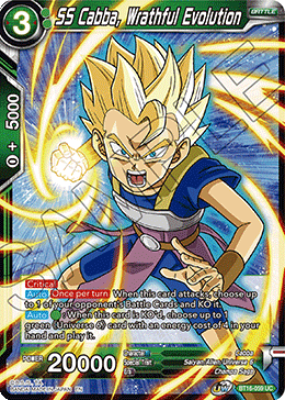 BT16-059 - SS Cabba, Wrathful Evolution - Uncommon – Collectors Company