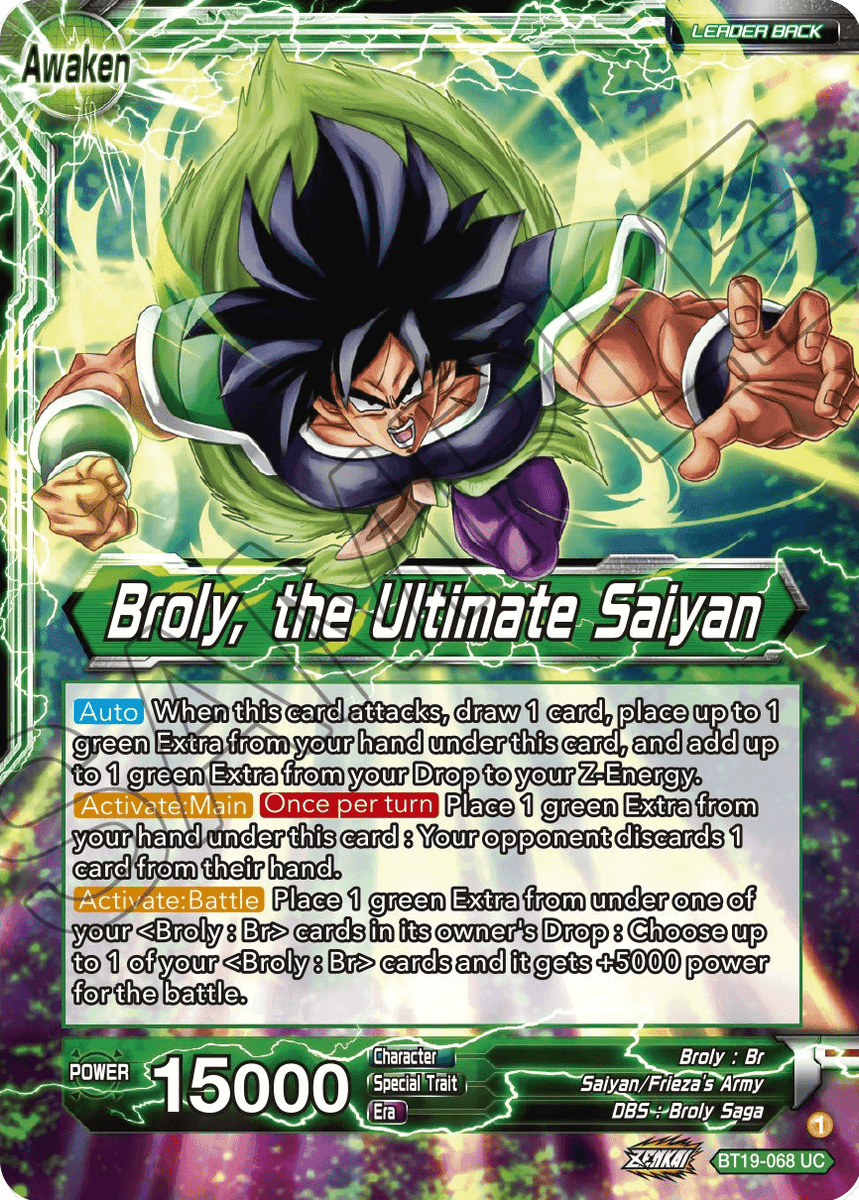 BT19-068 - Broly, the Ultimate Saiyan - Leader - Uncommon – Collectors Company