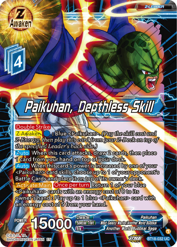 BT18-032 - Paikuhan, Depthless Skill - Uncommon – Collectors Company