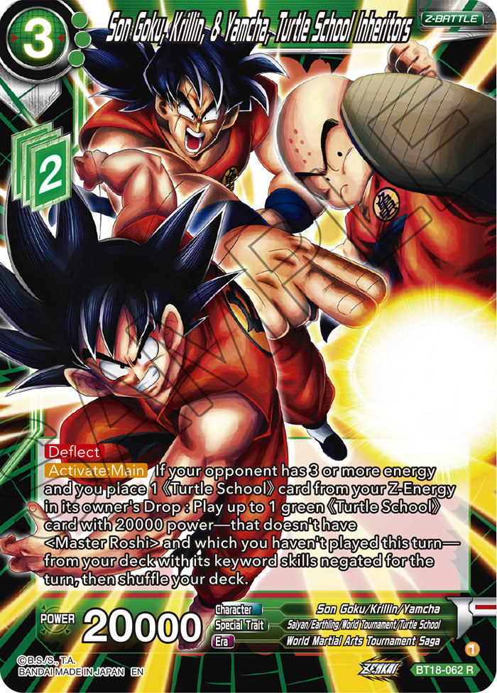 BT18-062 - Son Goku, Krillin, & Yamcha, Turtle School Inheritors - Rar – Collectors Company