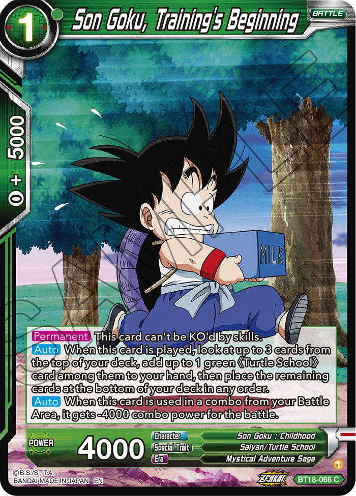 BT18-066 - Son Goku, Training's Beginning - Common – Collectors Company