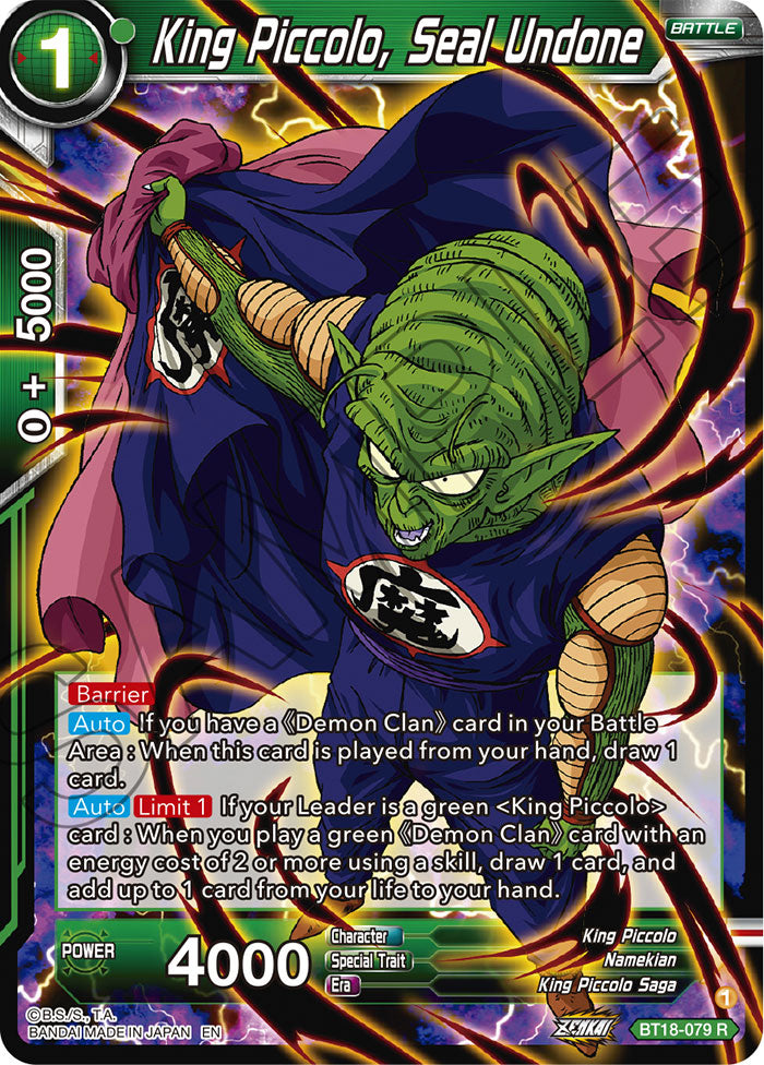 BT18-079 - King Piccolo, Seal Undone - Rare – Collectors Company