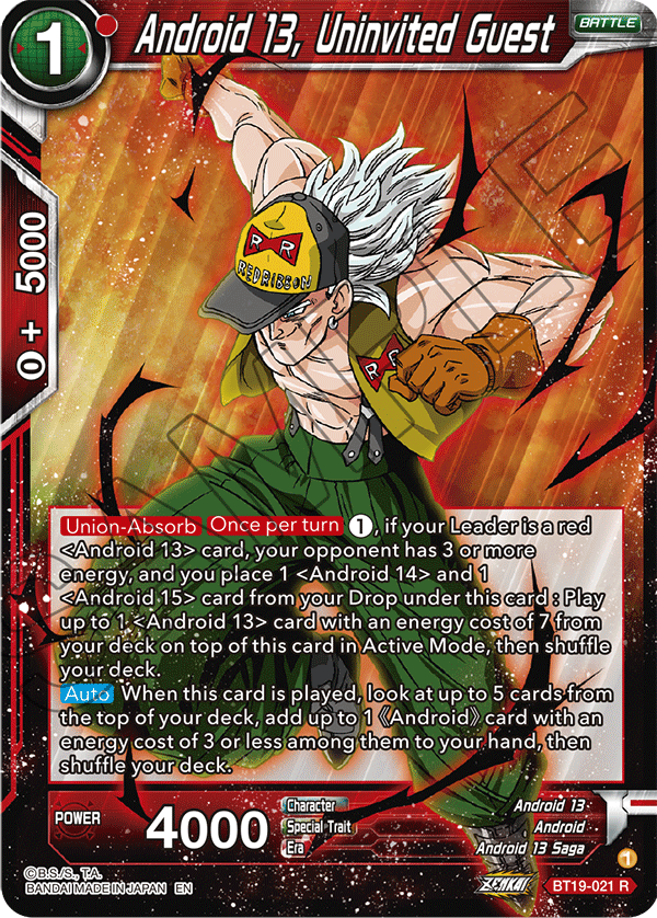 BT19-021 - Android 13, Uninvited Guest - Rare – Collectors Company