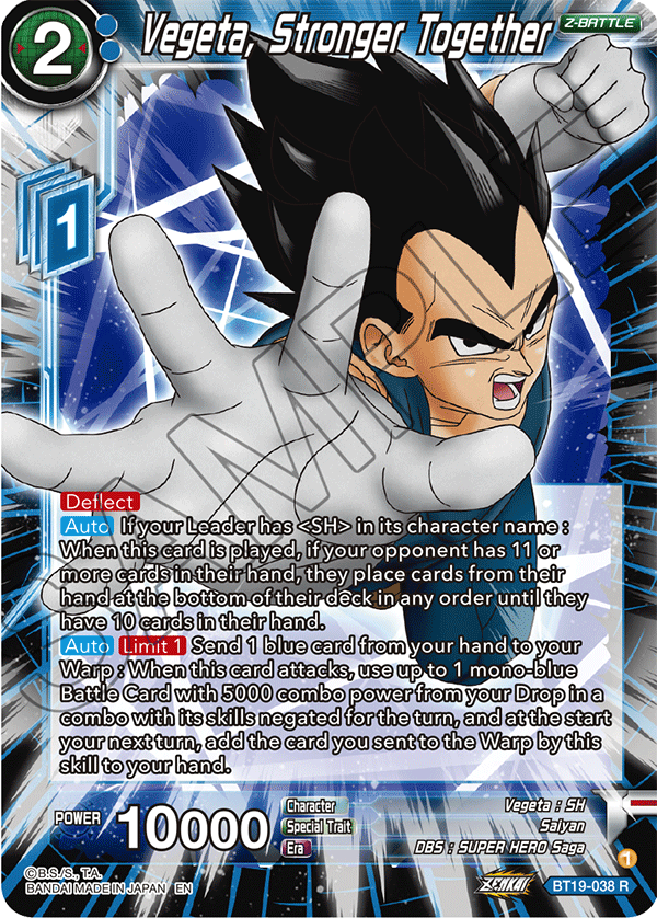 BT19-038 - Vegeta, Stronger Together - Rare – Collectors Company