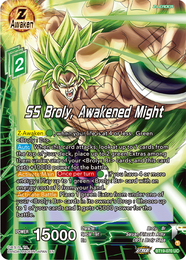 BT19-070 - SS Broly, Awakened Might - Uncommon FOIL – Collectors Company