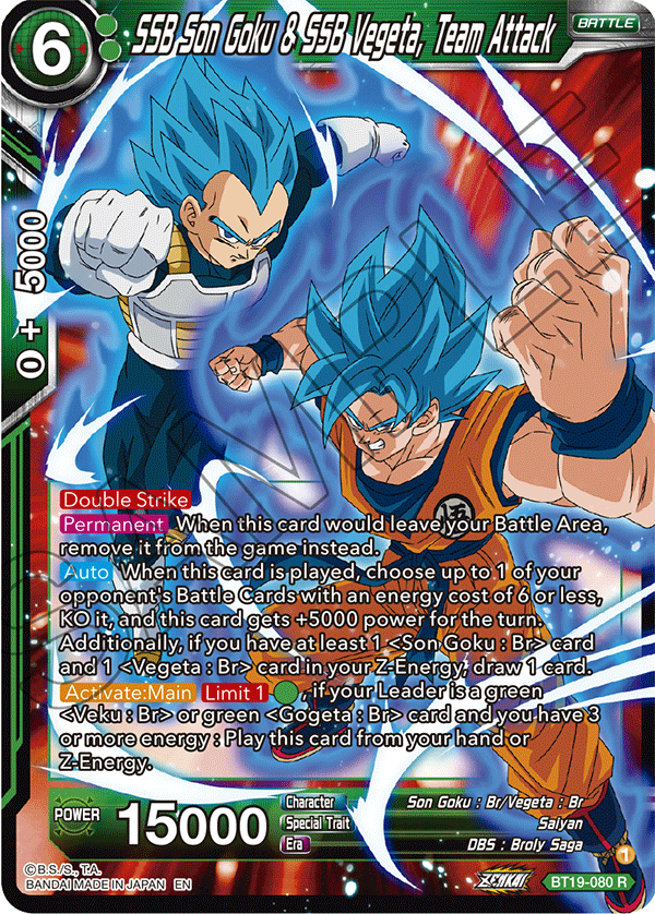 BT19-080 - SSB Son Goku & SSB Vegeta, Team Attack - Rare FOIL – Collectors Company