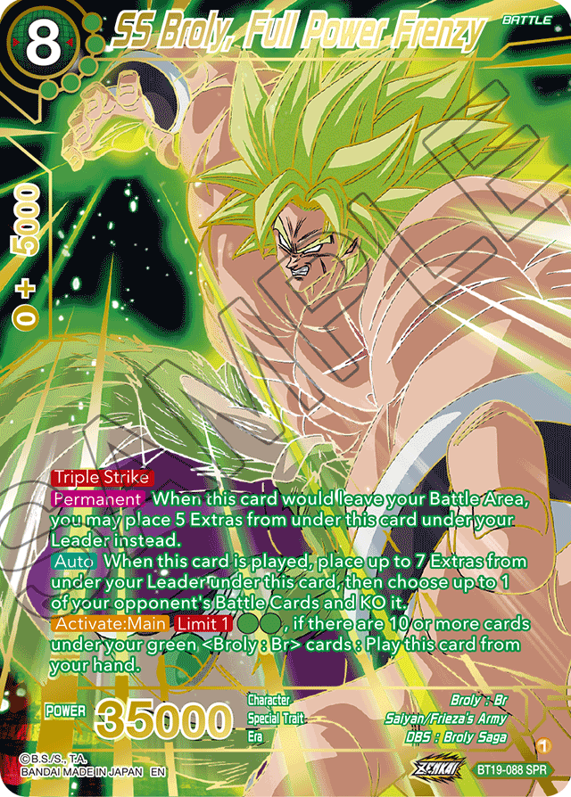 BT19-088 - SS Broly, Full Power Frenzy - Special Rare – Collectors Company