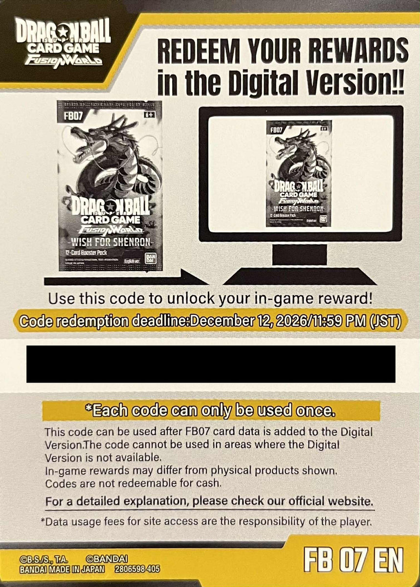 DBSCG Digital Version - FB07 Booster Pack Code – Collectors Company