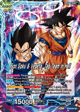BT22-031 - Son Goku & Vegeta, Tag Team in Hell - Leader - Uncommon ...