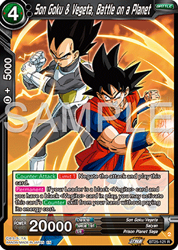 BT25-121 - Son Goku & Vegeta, Battle on a Planet - Rare – Collectors ...