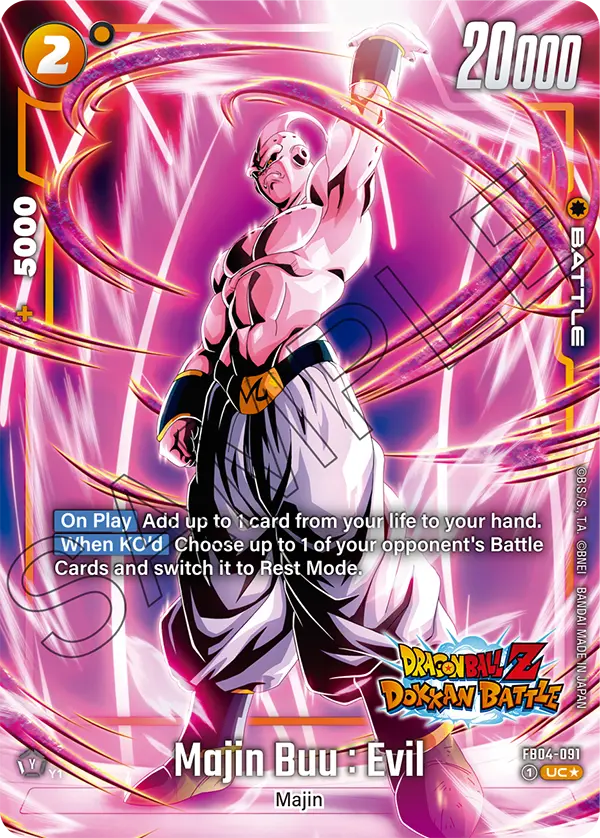 FB04-091 - Majin Buu : Evil - Uncommon ALT ART (Dokkan Battle Reprint ...