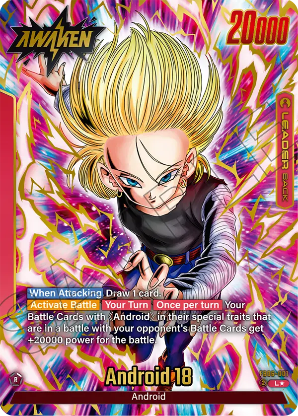 FB06-001 - Android 18 - Leader ALT ART – Collectors Company