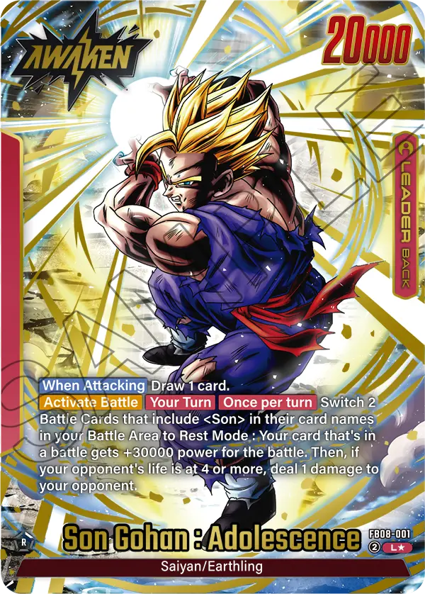 FB08-001 - Son Gohan : Adolescence - Leader ALT ART – Collectors Company