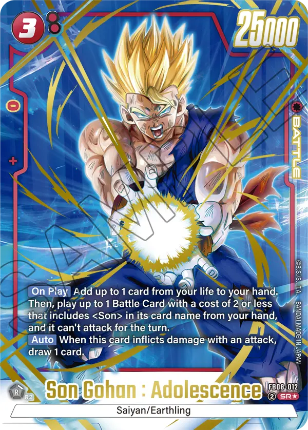 FB08-012 - Son Gohan : Adolescence - Super Rare ALT ART – Collectors ...