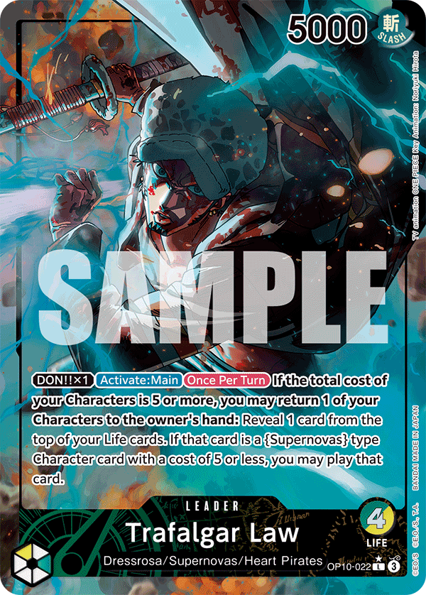 OP10-022 - Trafalgar Law - Leader Alt Art – Collectors Company