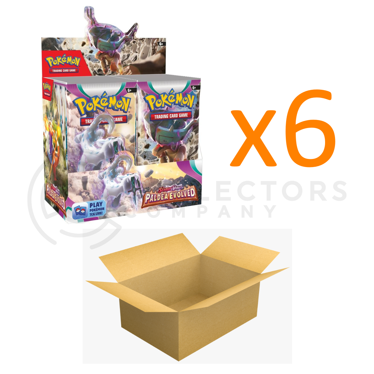 Pokemon - Scarlet & Violet - Paldea Evolved Booster Box CASE (x6 Boxes – Collectors Company