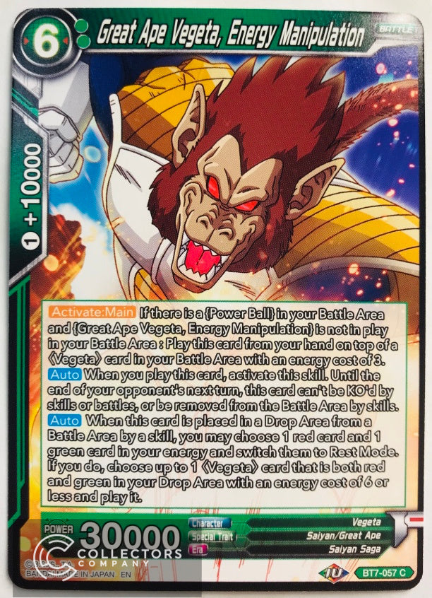 BT7-057 - Great Ape Vegeta, Energy Manipulation - Common – Collectors ...