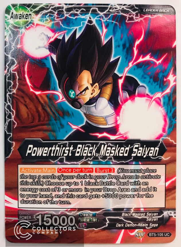 BT5-105 - Powerthirst Black Masked Saiyan - Leader - Uncommon ...