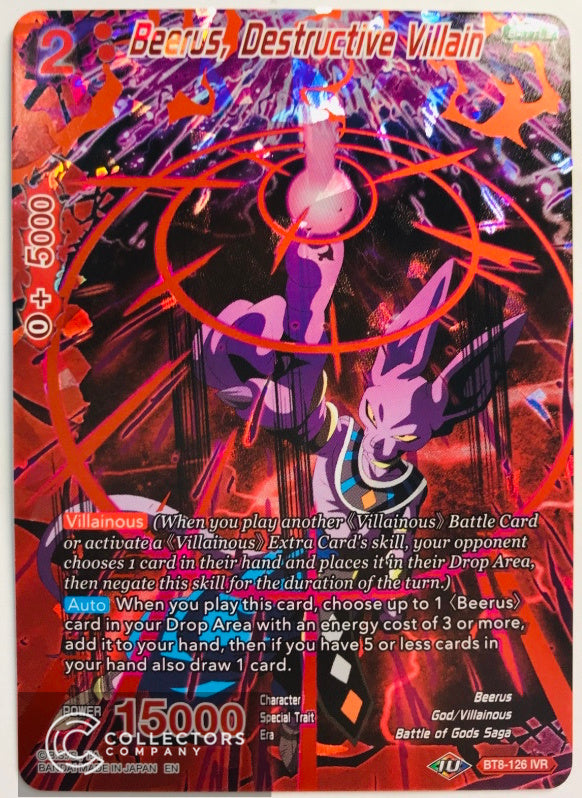 BT8-126 - Beerus, Destructive Villain - Ignoble Villain Rare ...