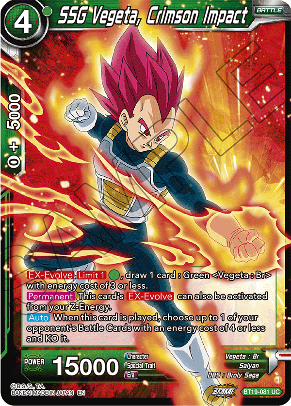 BT19-081 - SSG Vegeta, Crimson Impact - Uncommon – Collectors Company