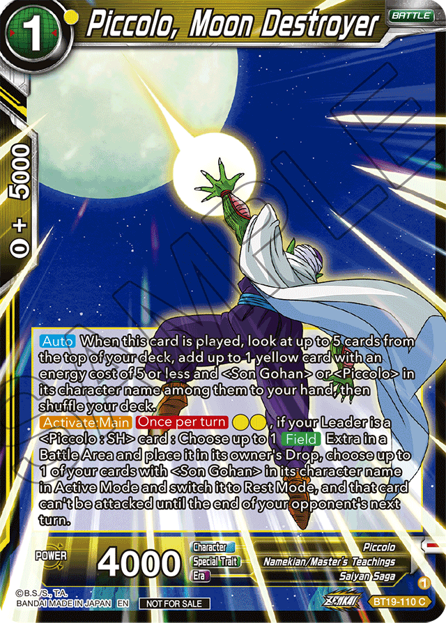BT19-110 - Piccolo, Moon Destroyer - Common FOIL – Collectors Company