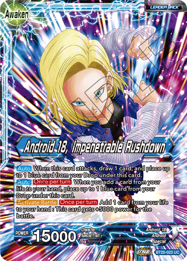 BT20-023 - Android 18, Impenetrable Rushdown - Leader - Uncommon ...