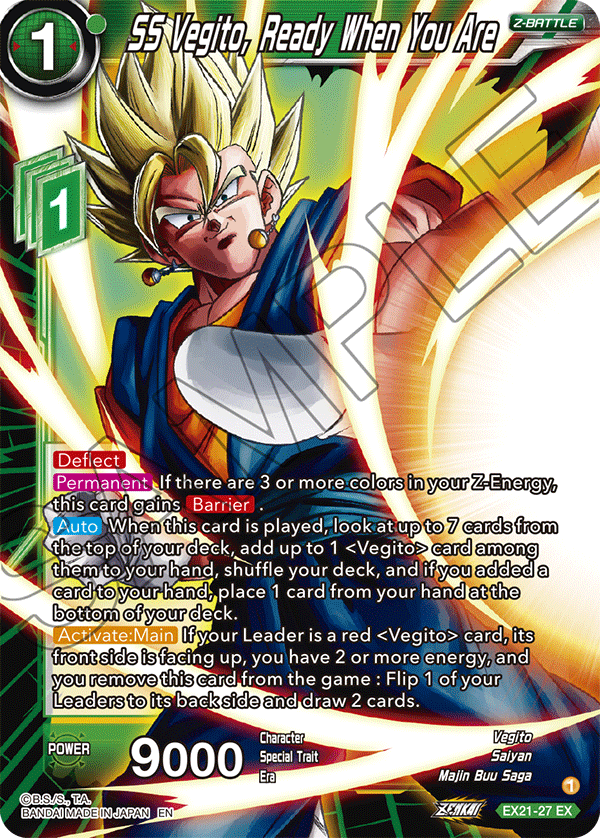 EX21-27 - SS Vegito, Ready When You Are - Expansion Rare – Collectors ...