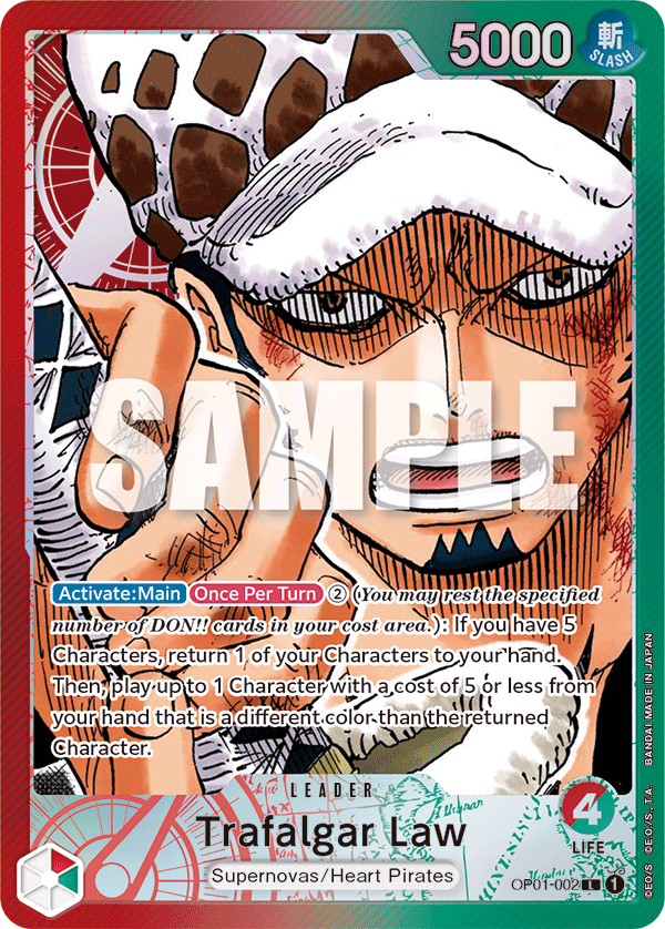 OP01-002 - Trafalgar Law - Leader Alt Art – Collectors Company
