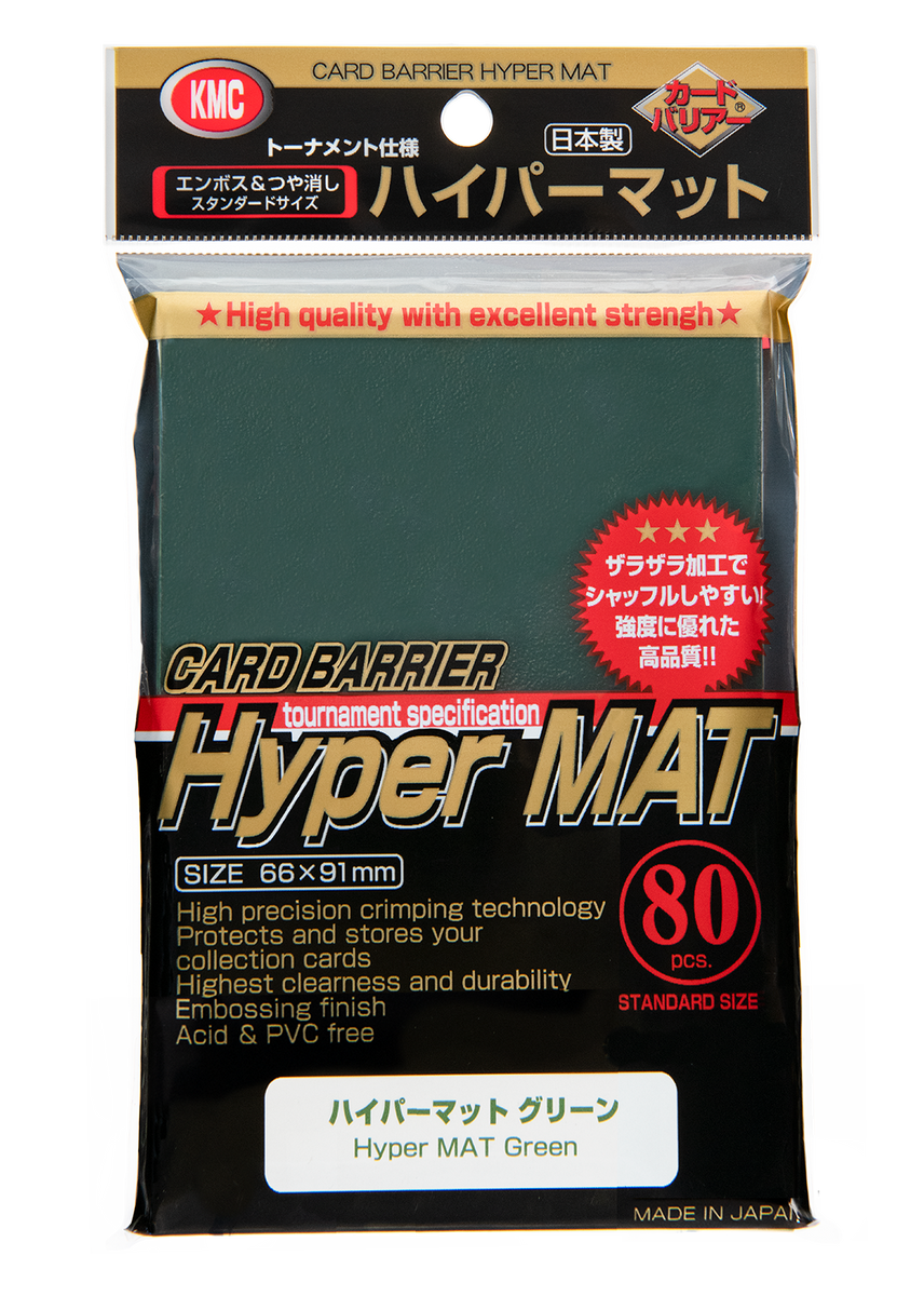 KMC - Hyper MAT Standard Size Sleeves 80pcs. - Green – Collectors Company