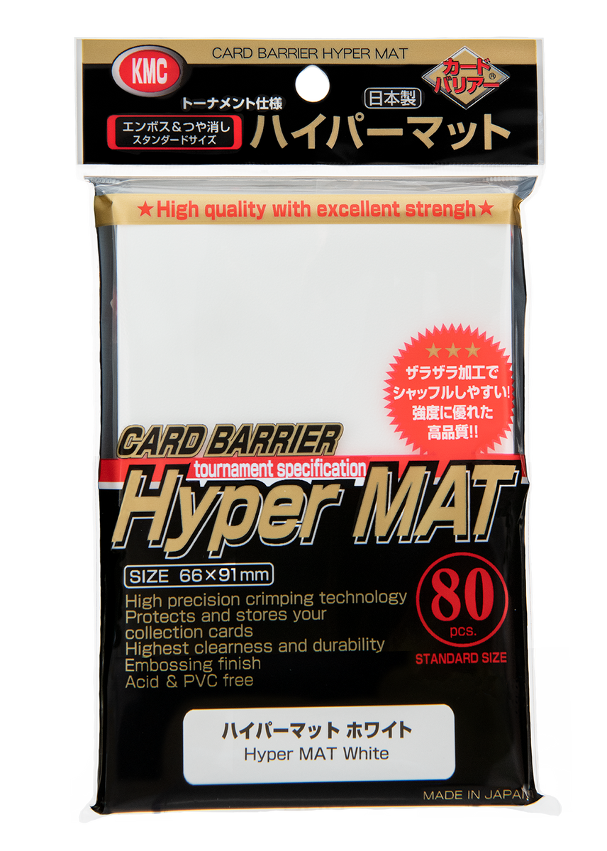 KMC - Hyper MAT Standard Size Sleeves 80pcs. - White – Collectors Company
